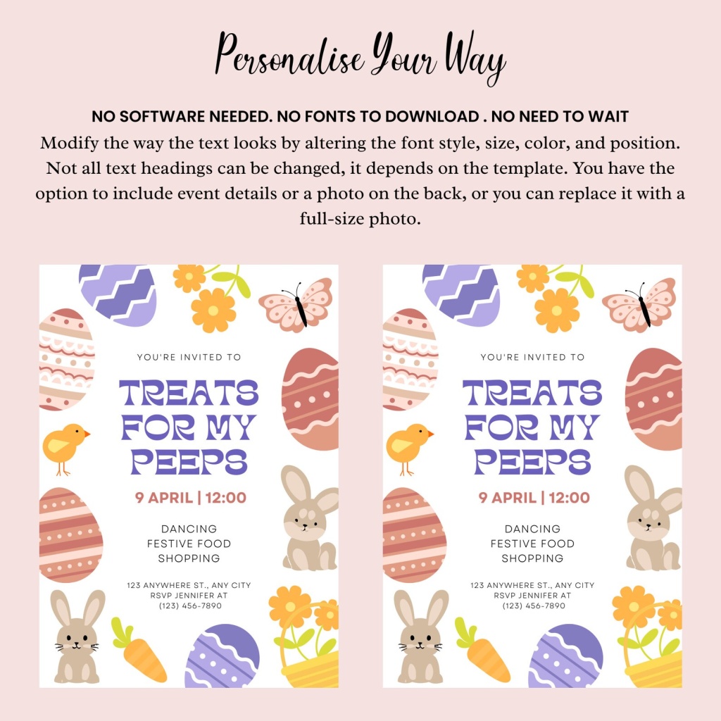 Creative Easter Peeps Invitation | Creators Studio